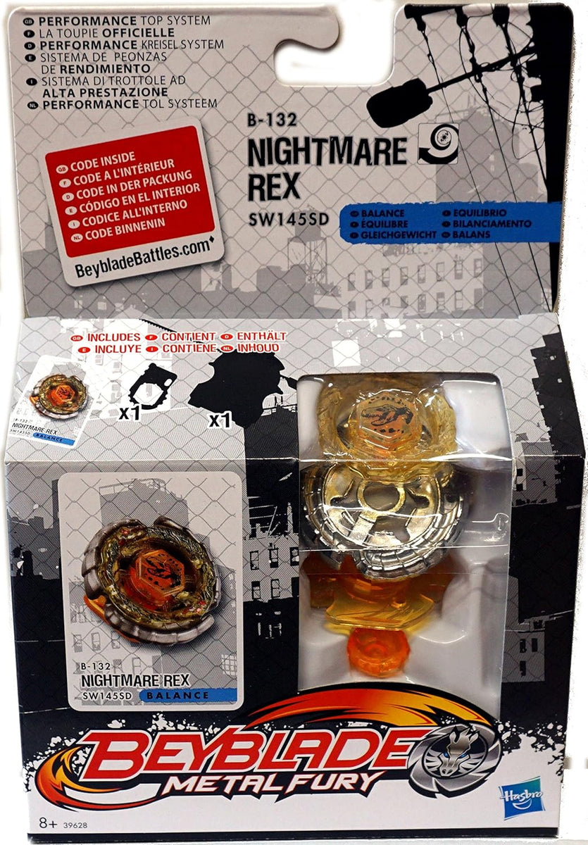 Beyblade Metal Fury trottola metallo Nightmare Rex